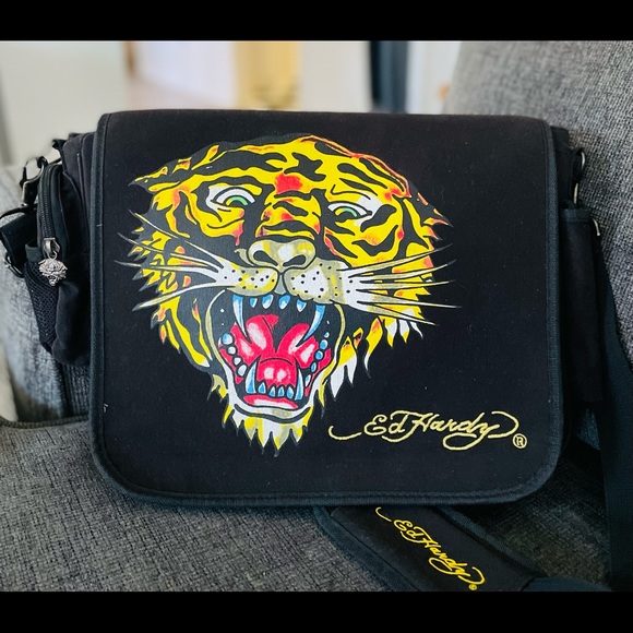 Ed Hardy | Bags | Ed Hardly Computer Bag In Mint Condition 8 Clean But ...